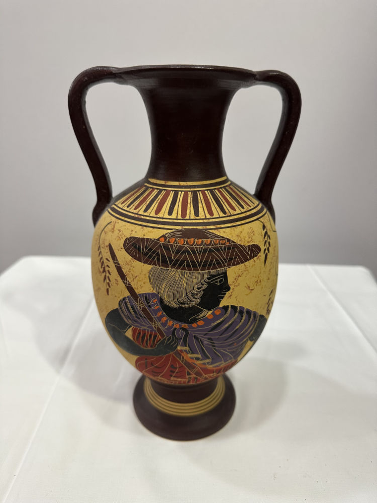 Vase mit griechischem Aufdruck handgemalt » Arche Noah Antiquitäten ...